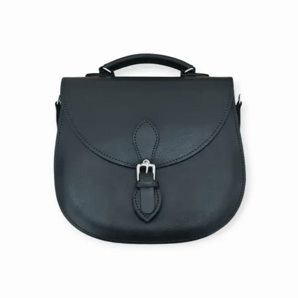 ZATCHELS Handmade Soft Tannery Leather Crossbody Saddle Bag