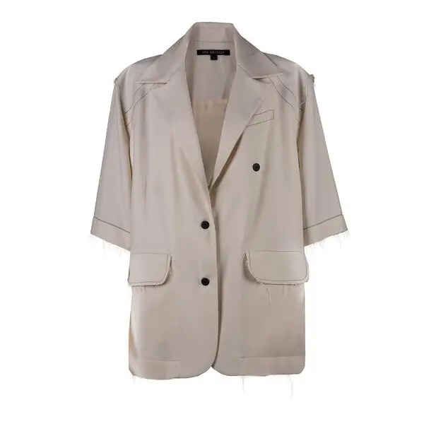 UNA BERZINA Oversized Jacket With Raw Hem