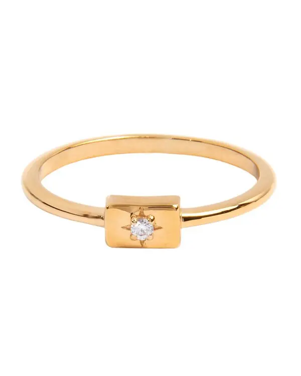 BELINDA JEWELZ North Star Gemstone Ring - Gold