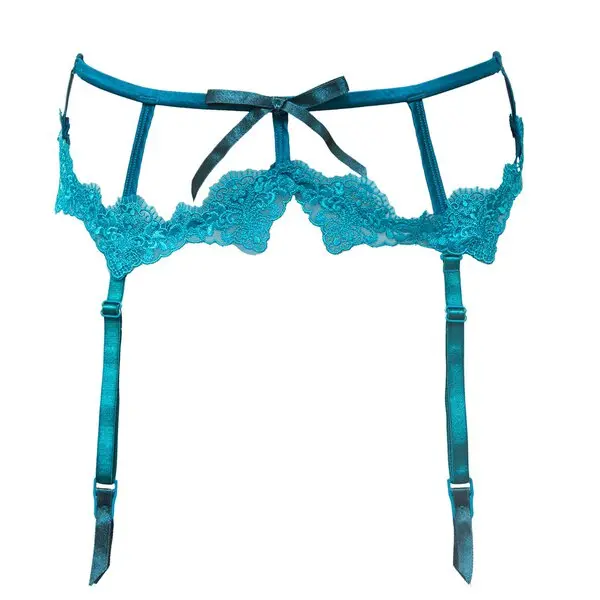 TALLULAH LOVE Opulent Lace Suspender - Blue