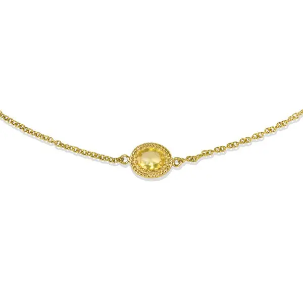 VINTOUCH ITALY Luccichio Citrine Choker - Gold/yellow