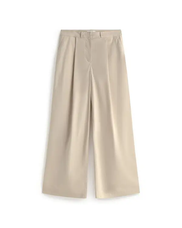 THINKING MU Wide Leg Organic Cotton Trousers
