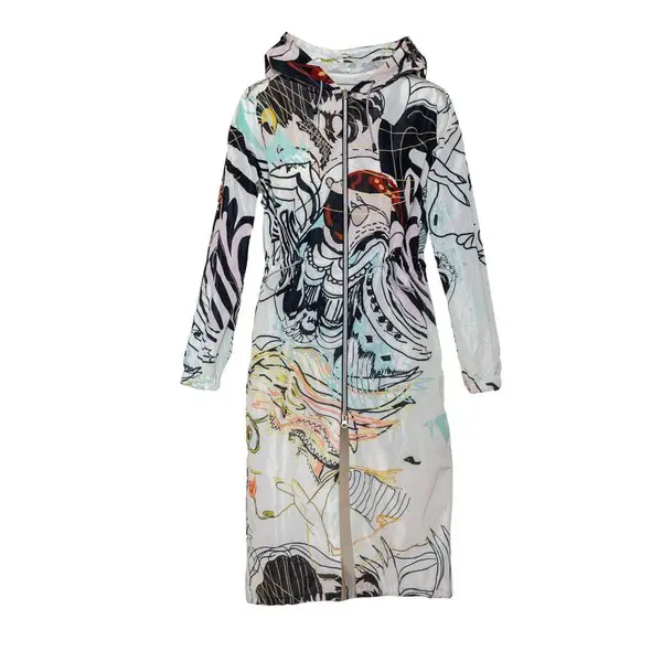 ARTISTA Bath Printed Rain Jacket - White