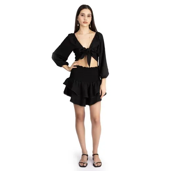 ILVI Melena Crop Blouse & Skirt Set