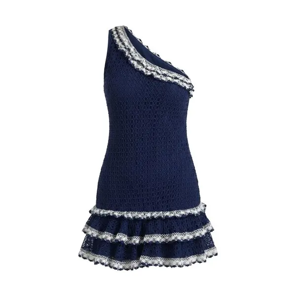 GLAM ON YOU Oceane Asymmetrical Lace Mini Dress