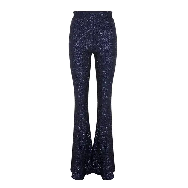 NAZLI CEREN Maisy Sequin Flared Trousers
