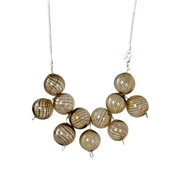 LAURA DAILI Glass Bubbles Pendant Necklace - Brown