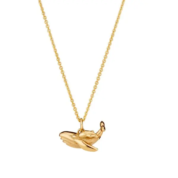 POSH TOTTY DESIGNS Yellow Plated Whale Charm Necklace - Gold