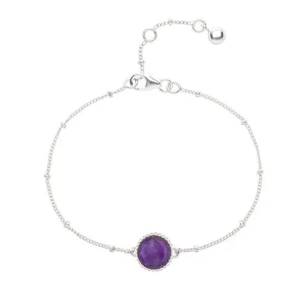 AUREE JEWELLERY Silver Barcelona Amethyst Bracelet - Silver/purple
