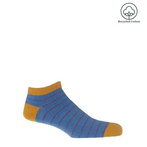 PEPER HAROW - MADE IN ENGLAND Dash Trainer Socks - Blue