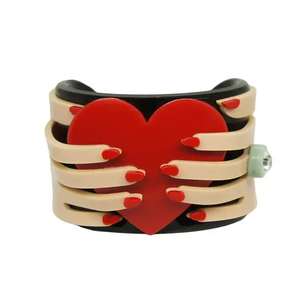 GISSA BICALHO Hands And Heart Acrylic Bracelet - Orange