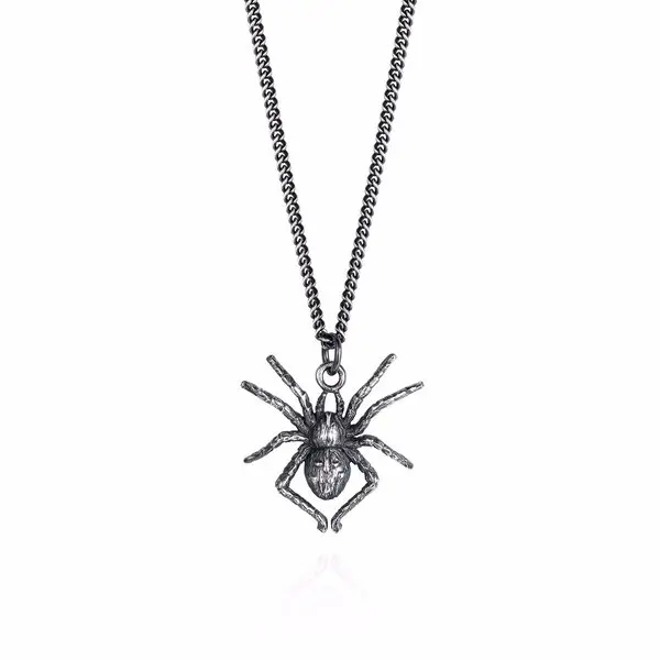 YASMIN EVERLEY JEWELLERY Spider Pendant Necklace - Silver
