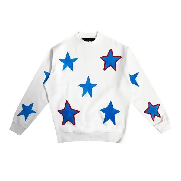 QUILLATTIRE Star Print Crewneck Sweatshirt