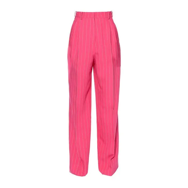 AGGI BY HALEWSKI Gwen High-waisted Wide-leg Trousers - Pink