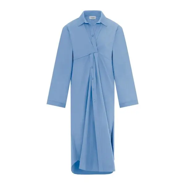 THISISU COLLECTION Jose Twist Shirt Midi Dress
