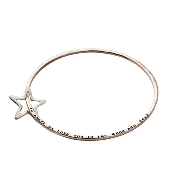 POSH TOTTY DESIGNS Star Bangle - Silver
