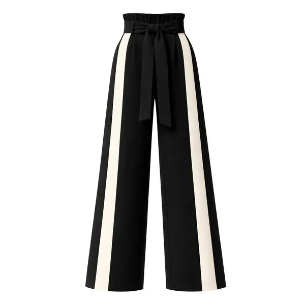 JULIA ALLERT Belted High-waist Wide-leg Trousers