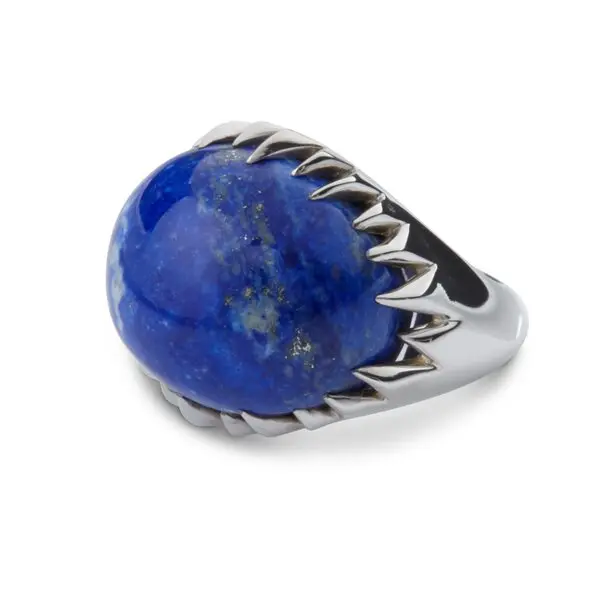 KASUN Eye Of Poseidon Lapis Ring - Silver