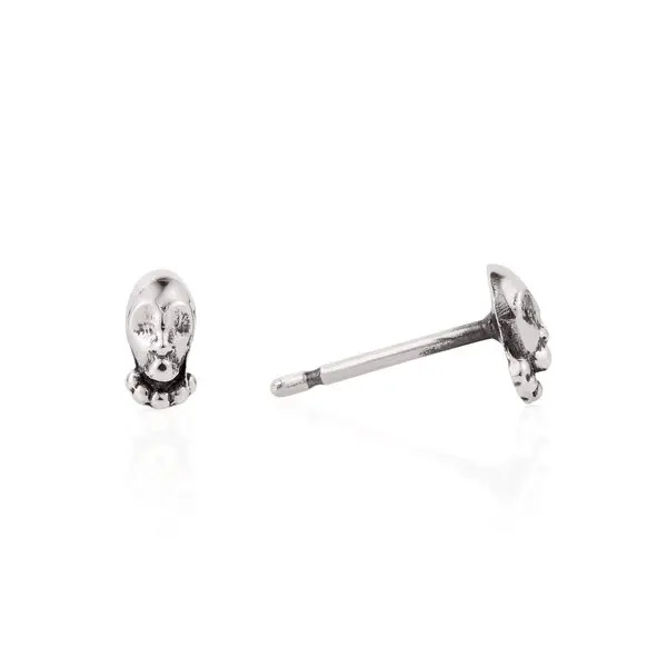 LEE RENEE Tiny Orunla Stud Earrings - Silver