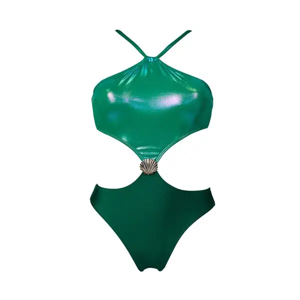 AULALA PARIS The Siren's Secret Shiny Trikini - Green