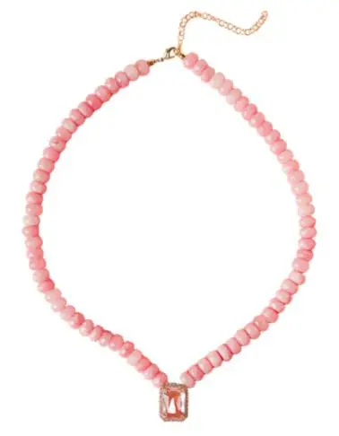 MACRAE & CO. Ellie Stone Pendant Necklace - Pink