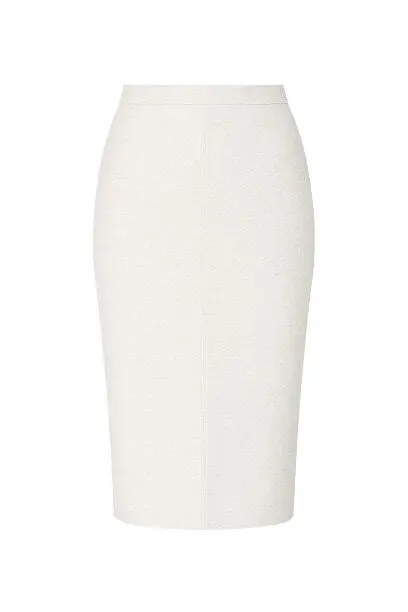 CONQUISTA Fitted Stretch Pencil Skirt - Yellow