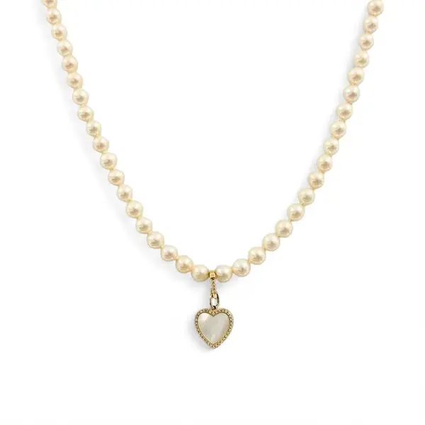 NESHI DESIGNS Petra Pearl Necklace - White