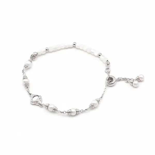 ANGEL BAROCCO Mother Shell Pearl Bracelet - Silver