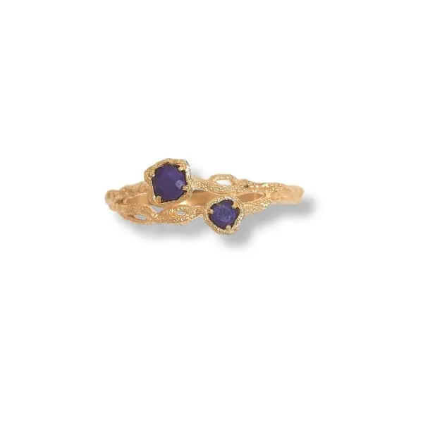 CLAIRE HILL DESIGNS Twisted Branch Lapis Lazuli Ring - Gold