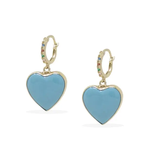 VINTOUCH ITALY Love Is A Rainbow Hoop Earrings - Gold/blue