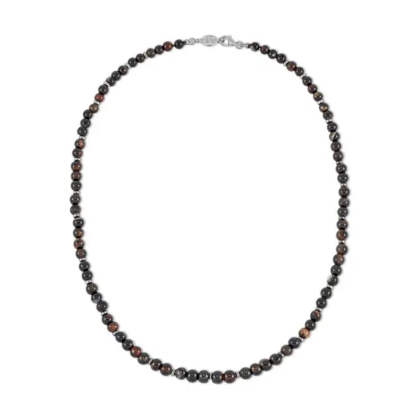 DOWER & HALL Black Onyx Gemstone Sterling Silver Necklace - Silver/black