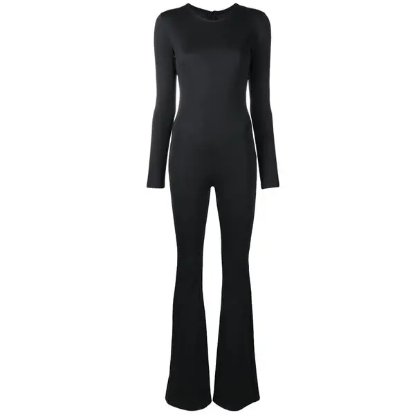 LIA ARAM Fitted Flared Jumpsuit - Black