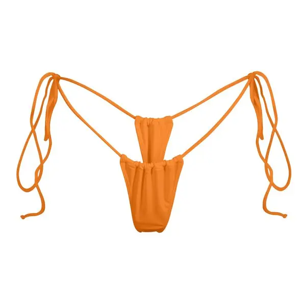 MINIMALE ANIMALE Sanctuary Tassel Thong Bikini Bottom - Orange