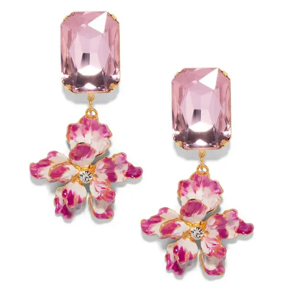 THE PINK REEF Paris Drop Earrings - Pink