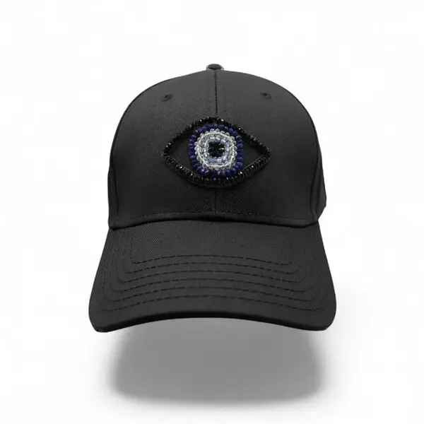 C. GRASSI The Energy Project Evil Eye Beaded Cap - Black