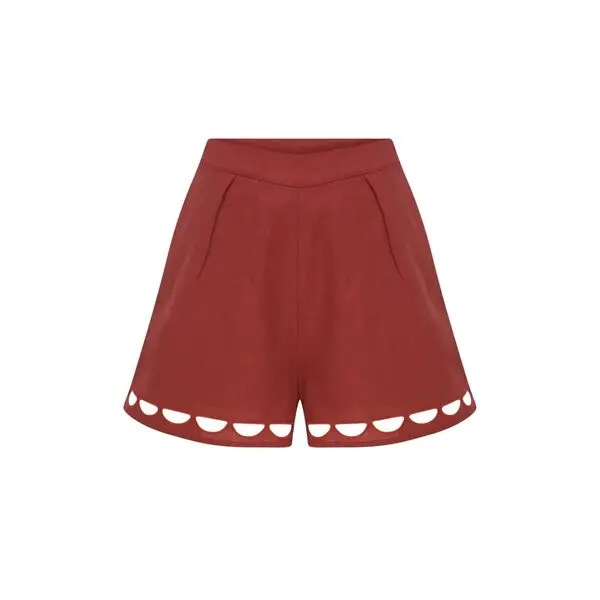 THISISU COLLECTION High-waisted Linen-blend Shorts