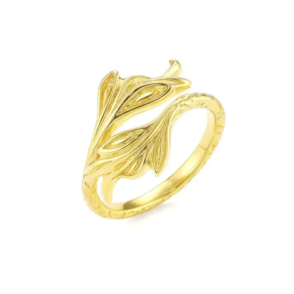 UNALOE Santafè Adjustable Leaf Ring - Gold