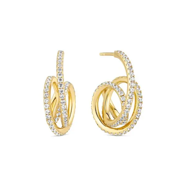 SIF JAKOBS JEWELLERY Gold-plated Spirale Piccolo Earrings - Gold/white