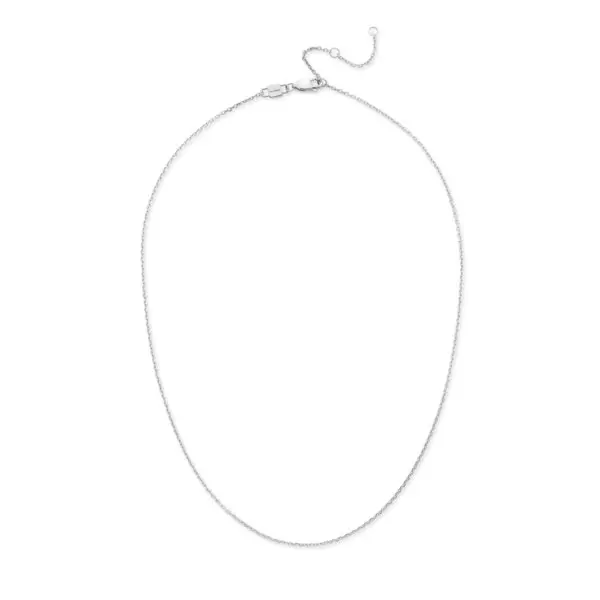 KOUREE Diamond Cut Cable Chain Necklace - Silver