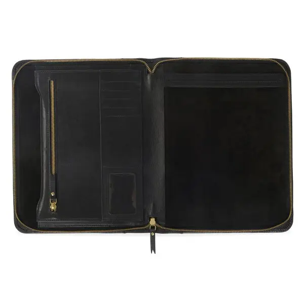 VIDA VIDA Luxe Leather Document Holder - Black