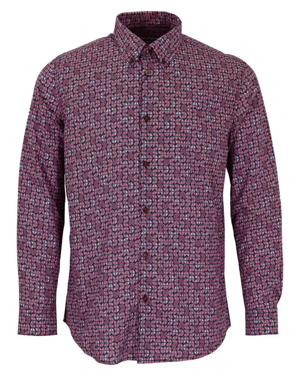 LORDS OF HARLECH Morris Ibiza Petal Plum Shirt Plum - Purple