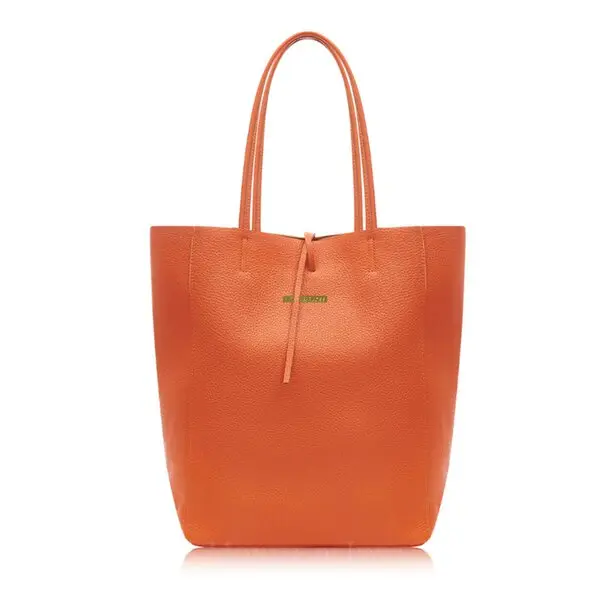 BETSY & FLOSS Milan Leather Tote With Silver Hardware
