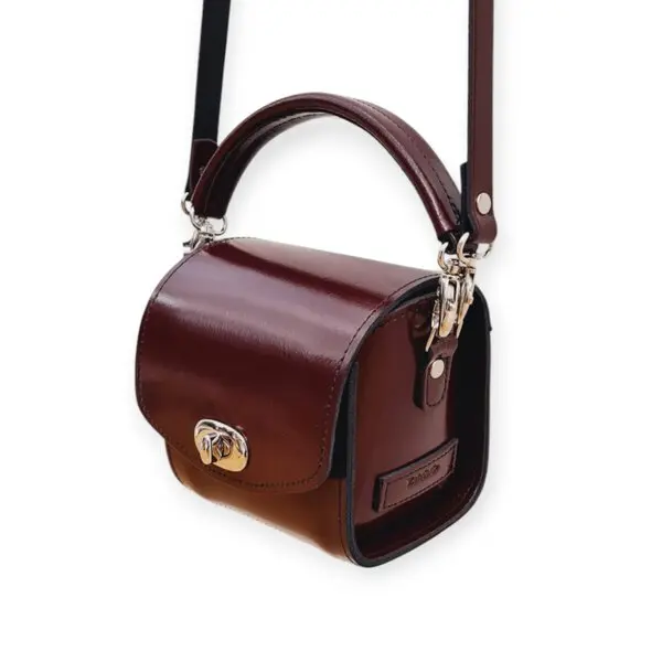 ZATCHELS Bauble High Shine Leather Handbag - Red