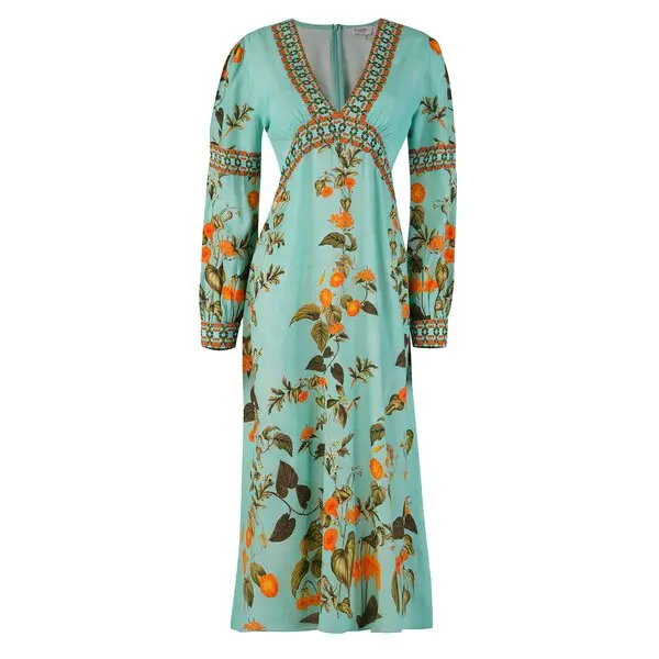 RAISHMA Floral Print Midi Dress