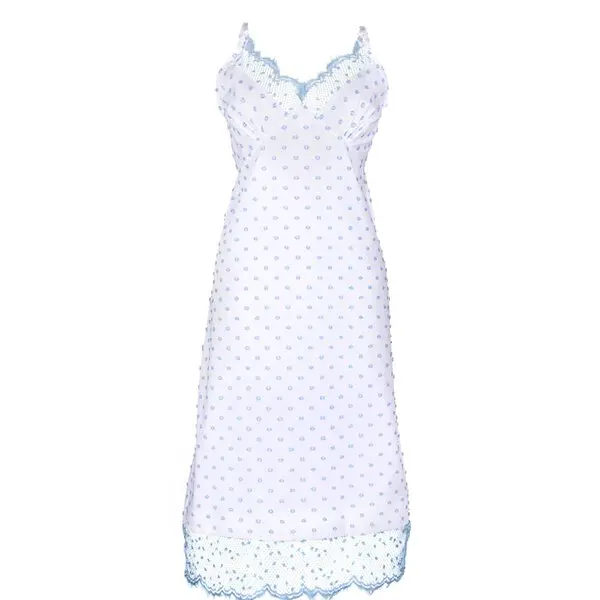 LISA THE LABEL Côte D'azur Spot Tulle Slip Dress - Blue