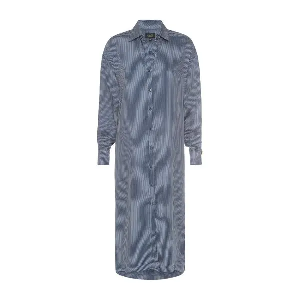 LAHIVE Genevive Striped Shirt Dress - Blue