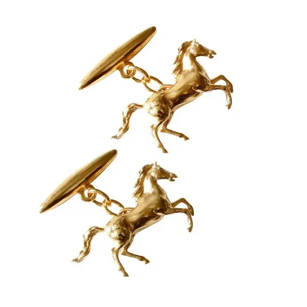 LEE RENEE Horse Cufflinks - Gold