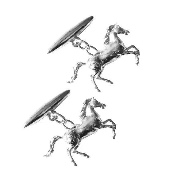 LEE RENEE Horse Cufflinks - Silver