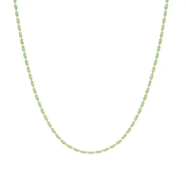 SPERO LONDON Gold And Enamel Beaded Necklace - Gold/blue