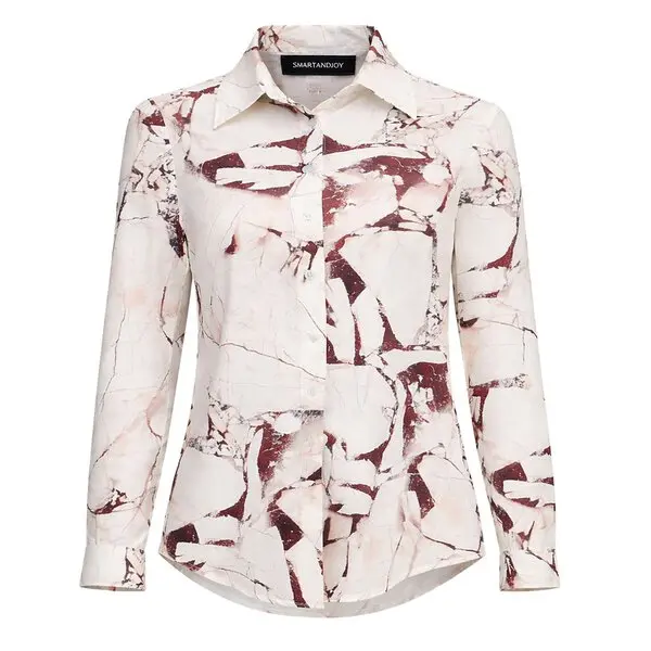 SMART AND JOY Printed Straight-cut Shirt